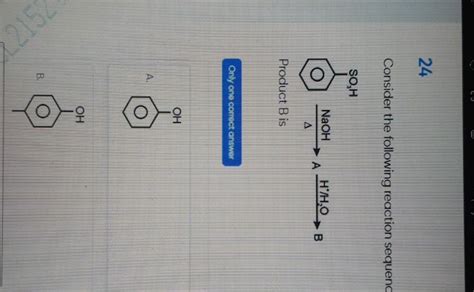 24 Consider the following reaction sequeno | StudyX