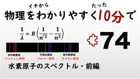 物理の授業を10分で 74 水素原子のスペクトル前編原子 YouTube