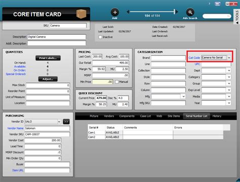 Correcting Serialized Item Quantities Posim Point Of Sale Software
