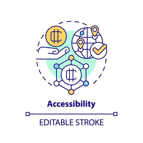 2d Editable Accessibility Thin Line Icon Concept Isolated Vector
