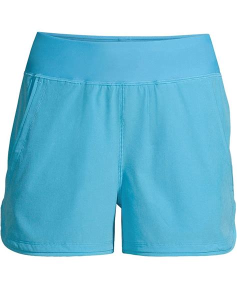 Lands End Womens Plus Size 3 Quick Dry Elastic Waist Board Shorts