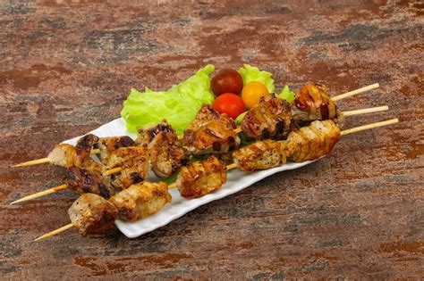 Premium Photo Tasty Pork Skewer
