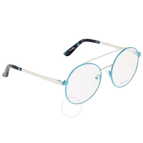 Guess Ladies Blue Round Eyeglass Frames Gu271408452 889214034120