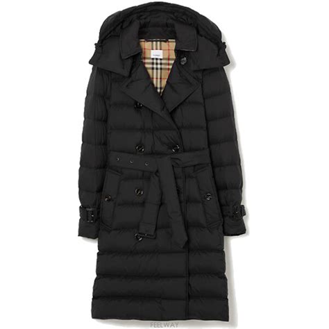 Burberry 다운 패딩 23fw 버버리 애쉬윅 나일론 후두 구스 점퍼 코트 8044680 A1189 블랙 원래 명품은