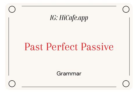 English Past Perfect Passive Voice With Examples Hicafe