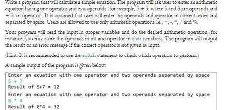 Solved Write A Program That Will Calculate A Simple Chegg Com