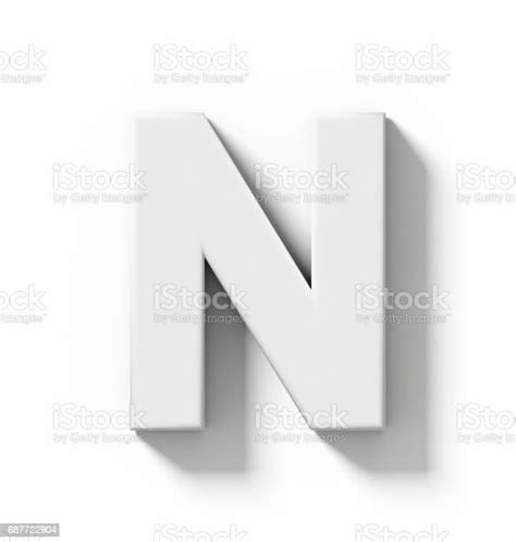 그림자직교 프로젝션 흰색 절연 편지 N 3d 화이트 0명에 대한 스톡 사진 및 기타 이미지 0명 3차원 형태 그늘