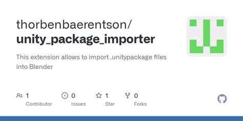 Github Thorbenbaerentsonunitypackageimporter This Extension Allows To Import Unitypackage