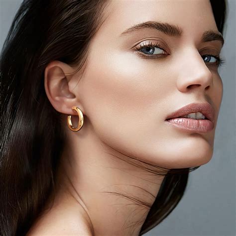 Adoyi 6 Pairs Gold Chunky Hoop Earrings Set For Women Hypoallergenic