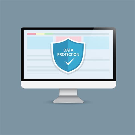 Concept Is Data Security Access Shield On Computer Desktop Protect Sensitive Data Internet