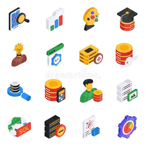 Pack Of Data Science And Data Analytics Isometric Icon Stock Illustration Illustration Of User