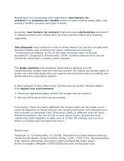 HPR205 Week 1 Discussion 2 Docx Based Upon My Knowledge And