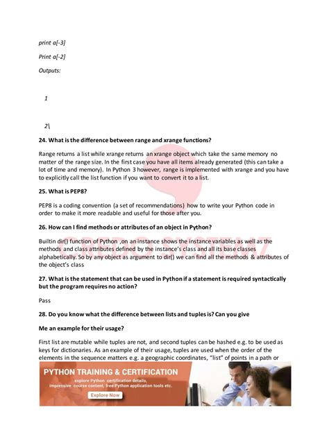 Python Interview Questions And Answers Docx