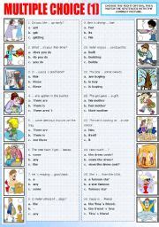MULTIPLE CHOICE TEST ESL Worksheet By Katiana