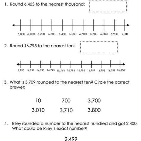Place Value Rounding Comparing Ordering Numbers 5 Day Remediation