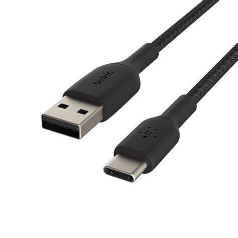 Belkin Boost Charge M USB A To USB C Braided Cable Black CAB Bt MBK Mwave