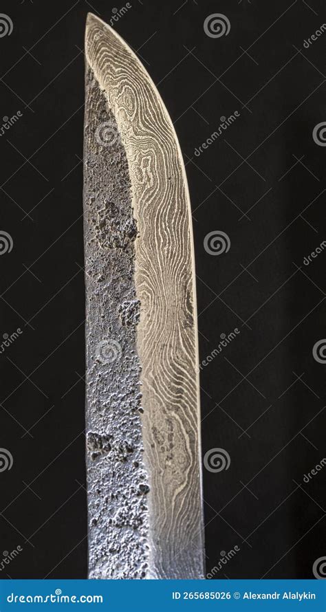 Background With A Pattern Of Damascus Steel Macro Shot Of Damascus