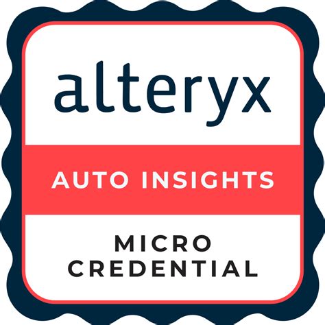 Alteryx Auto Insights Micro Credential Credly