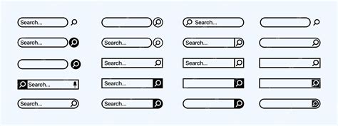 Premium Vector Search Bar For Ui Design And Web Site Search Bar Graphic Design Element