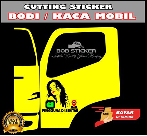 CUTTING STICKER KACA MOBIL STIKER BODI MOBIL STIKER PINTU MOBIL STIKER CEWEK Lazada