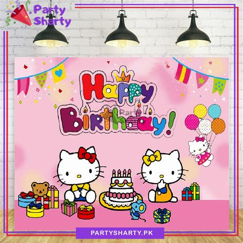 Hello Kitty Panaflex Backdrop For Hello Kitty Theme Birthday Decoratio