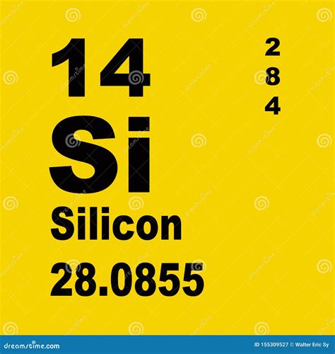 Periodic Table Of Elements Silicon Stock Illustration Illustration