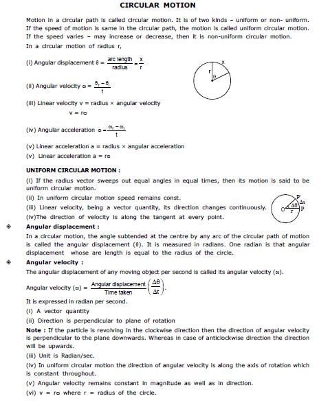 Cbse Class 9 Science Motion Notes