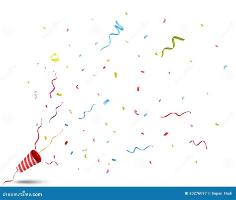 Exploding Party Popper Stock Vector Illustration Of Christmas 80276097
