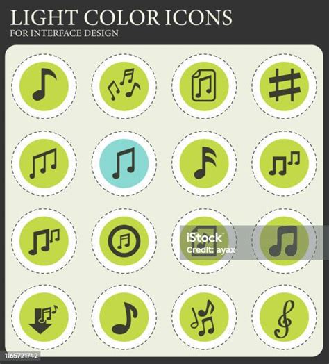 音符圖示集向量圖形及更多eighth Note圖片 Eighth Note 信 文件 半分滿 Istock