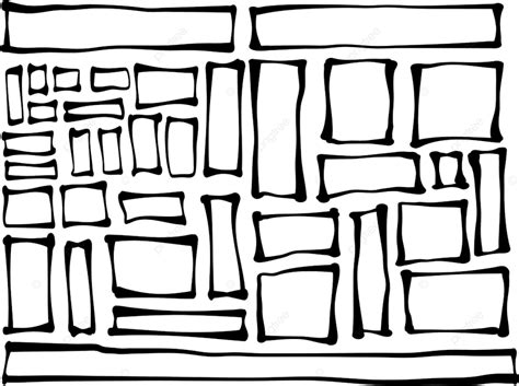 Hand Drawn Rectangle Vector PNG Images Hand Drawn Rectangle And Square Shapes Over White Group