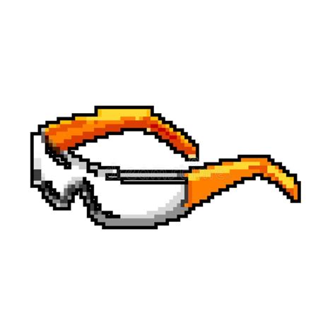 Safe Safety Glasses Game Pixel Art Vector Illustration Stock Vector