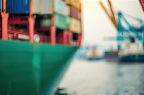 Container Cargo Ship Loading In Port Premium Ai Generated Image