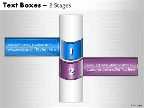 Business Cycle Diagram Text Boxes 2 Stages Consulting Diagram