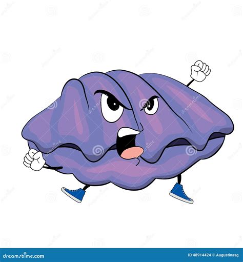 Angry Sea Shell Cartoon Stock Illustration Illustration Of