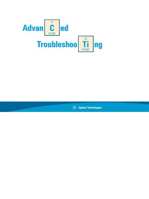 Advanced Gc Troubleshooting Pdf Gas Chromatography Chromatography