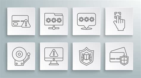 Set Line Ringing Alarm Bell Folder With Password Monitor Exclamation