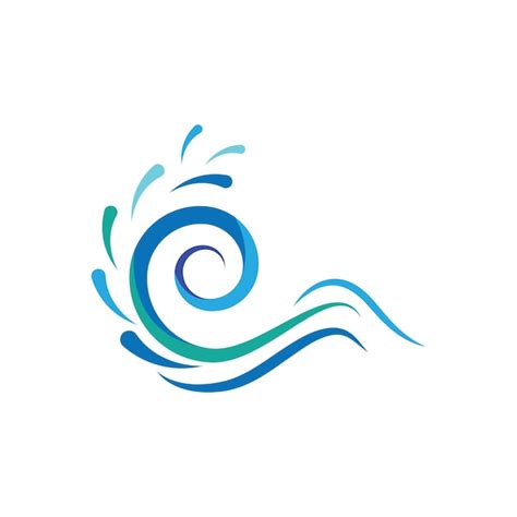 Wasserwelle Symbol Logo Vorlage Premium Vektor