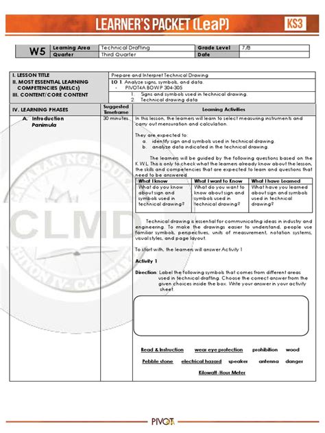 Tle Technical Drafting7 8 Week5 Pdf