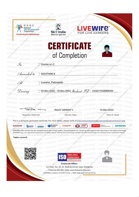 Goutham K On Linkedin Successfully Completed C Programing