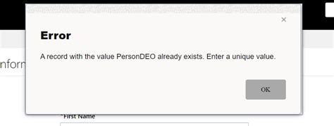 Persondeo Already Exists Error When Adding Contact For Employee — Cloud