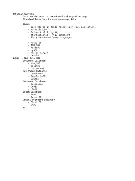 database systems notes pdf