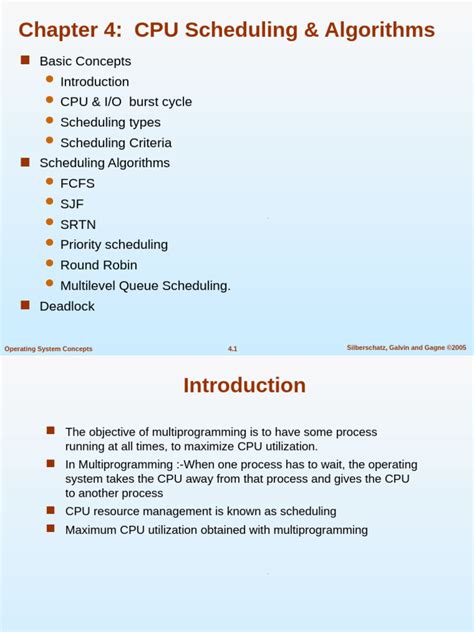 Chapter 4 Cpu Scheduling Pdf Scheduling Computing Process Computing