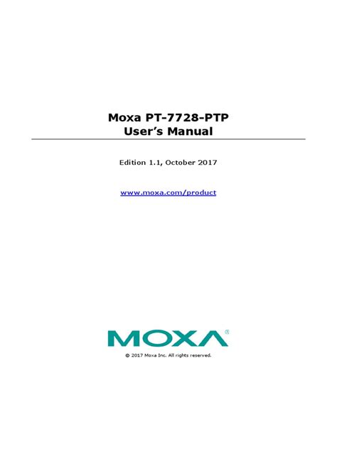 Moxa Pt 7728 Series Pt 7728 Ptp Manual V1 1 Pdf Ip Address I Pv6