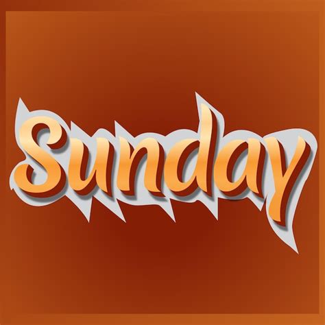 Premium Vector Sunday Editable Text Effect Premium Vector Sunday Editable Text Effect