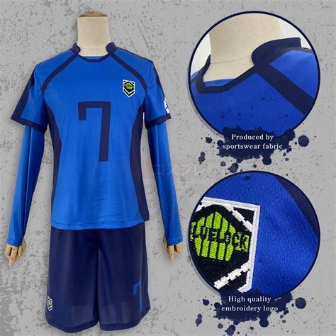 Holoun Blue Lock Anime Cosplay Costume Nagi No7 T Shirt Shorts Socks