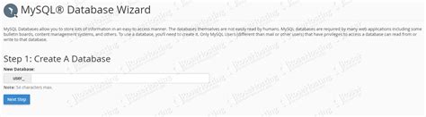 Create A Mysql Database And User In Cpanel Rosehosting