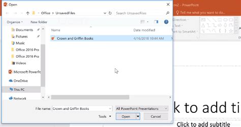 How To Recover Unsaved Presentations