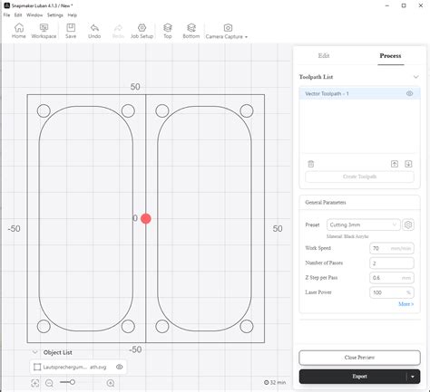 Bug Rectangles With Rounded Corners In Svg Result In Wrong Vector Toolpath For Laser In Luban 4