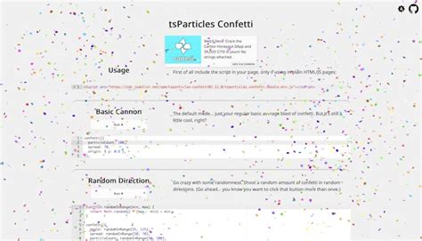 Tsparticles Confetti Easily Create Highly Customizable Javascript