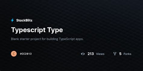 Typescript Type Stackblitz